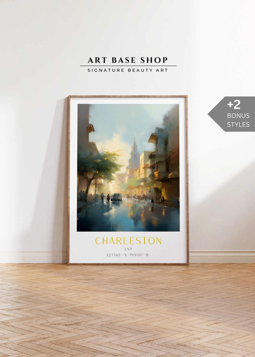 Charleston Travel Poster, Abstract Wall Art, South Carolina Print, USA ...