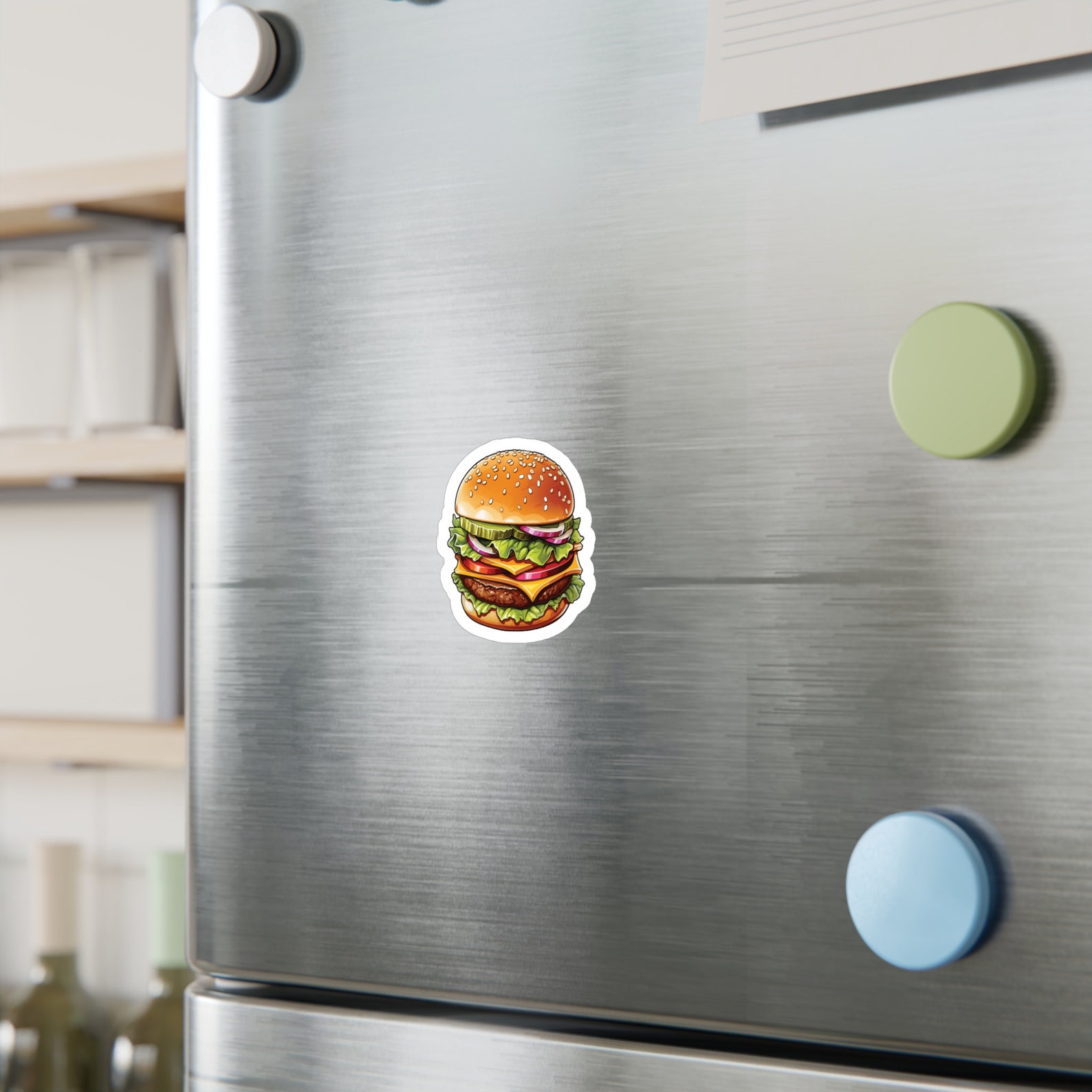 Cartoon Hamburger Sticker: Great Lighting Feast - Etsy