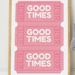 Good Times Ticket Print Pink Trendy Wall Art Retro Prints - Etsy