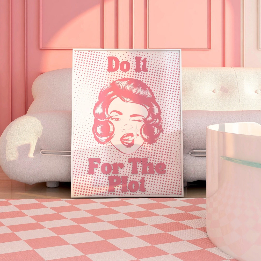 Preppy Do It for the Plot Retro Comic in Pink Poster, Sassy Girl Poster ...