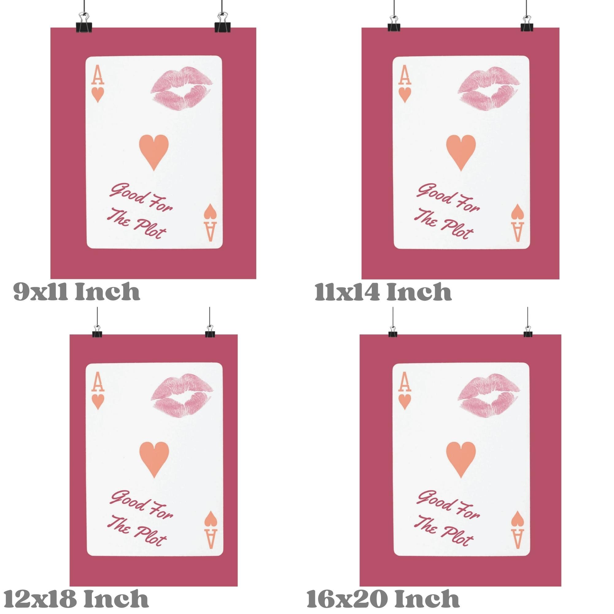 Good for the Plot Playing Card Poster, Preppy Pink & Orange Print ...