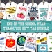Funny Teacher Gift Tags, End of Year Thank You (printable PDF) - Etsy
