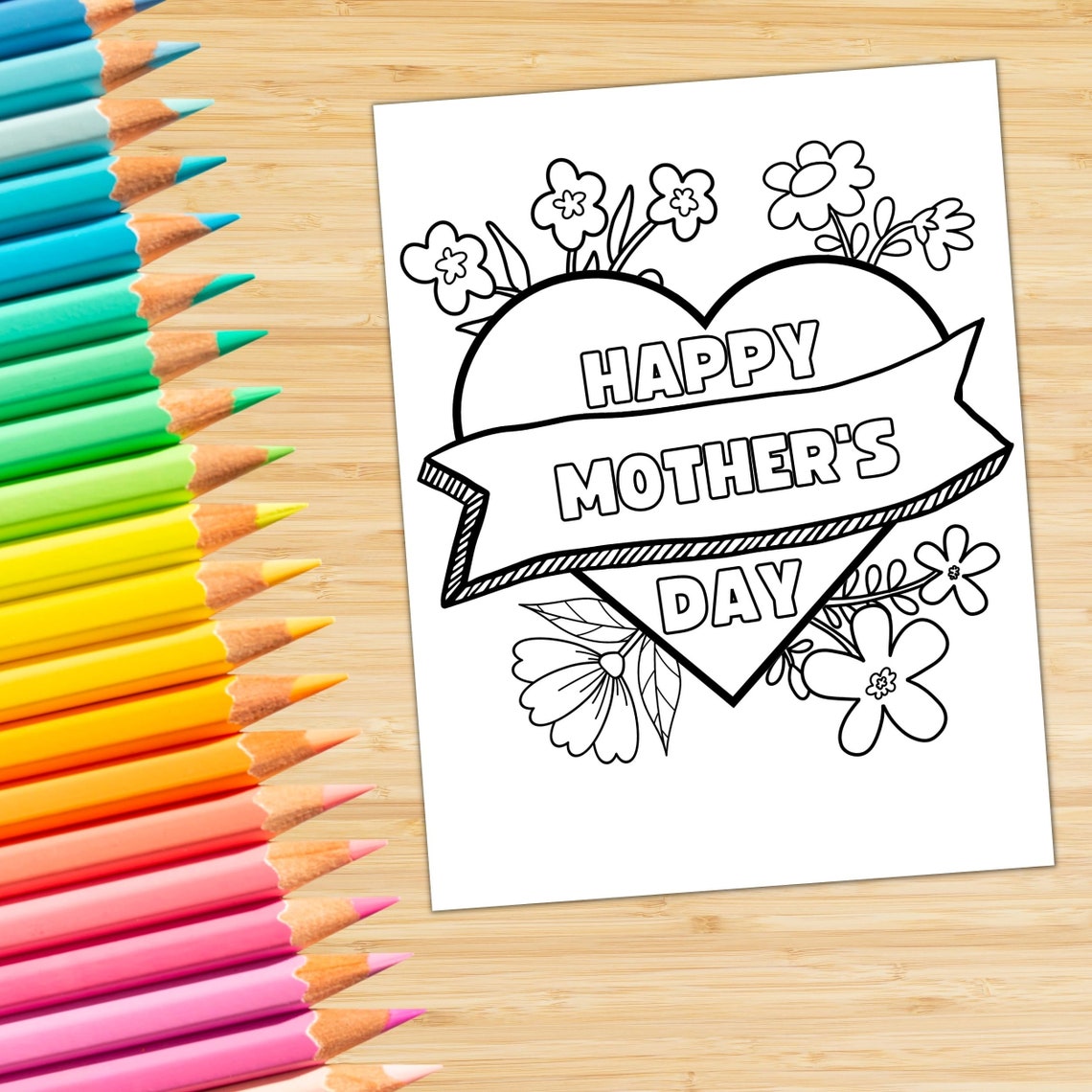 Mother's Day Themed Coloring Pages, Bundle of 15 Designs - Printable ...