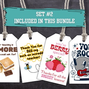 Teacher Gift Tags Bundle of 12, Funny End of School Year Appreciation ...