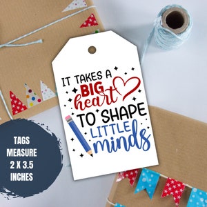 Teacher Gift Tags Bundle of 12, Funny End of School Year Appreciation ...