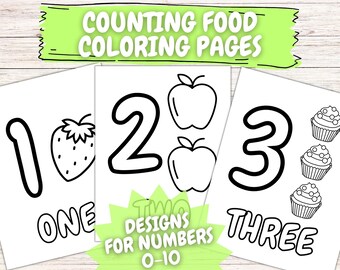 Number Coloring Pages (0-10) Featuring Animals, Instant Download ...