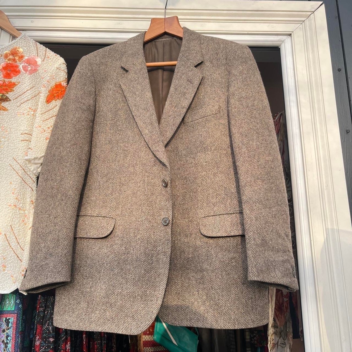 Vintage Wool Tweed Style Blazer Jacket St Michael Size M Oatmeal - Etsy
