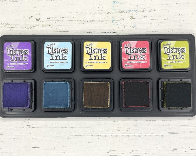 LAST CHANCE SALE- 5 Slot Mini Ink Pad Holders- Slide Resistance Trays ...