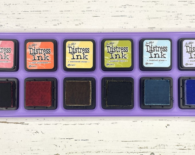 LAST CHANCE SALE- 6 Slot Mini Ink Pad Holders- Slide Resistance Trays ...