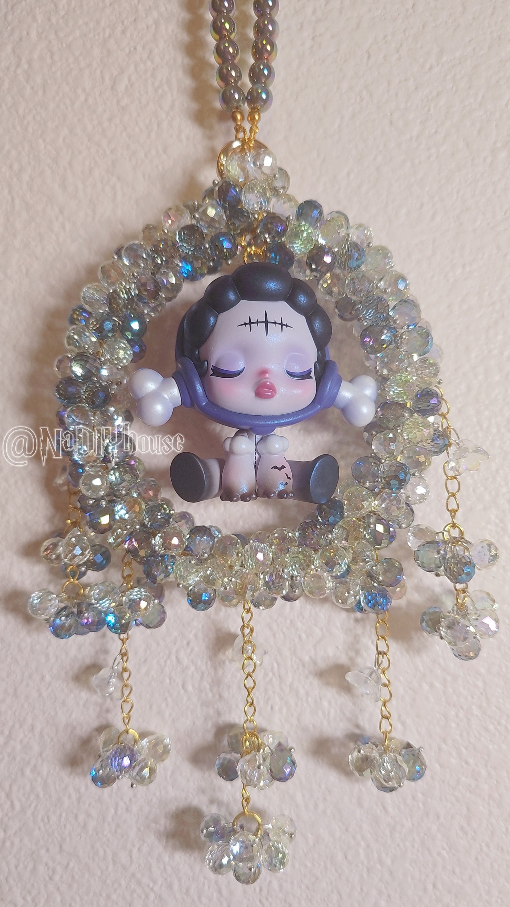 Authentic SKULLPANDA Phantom Car Hanging Accessories, POP MART, Popmart ...