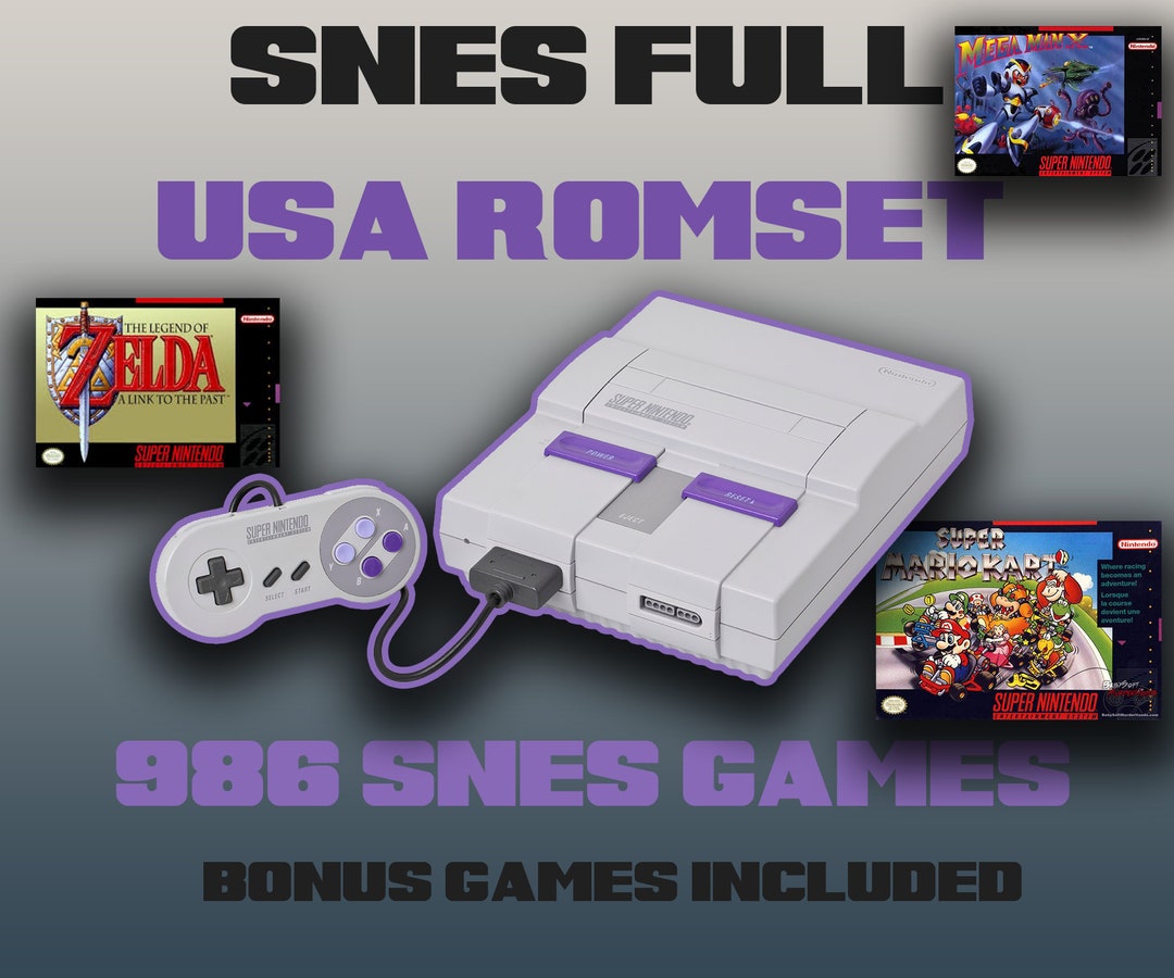 Snes Full Romset 986 Games fast Download Bonus Games - Etsy