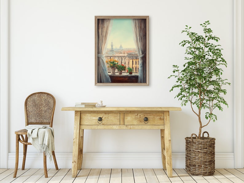 Balcony Art Print Cityscape Wall Art Window View Art - Etsy