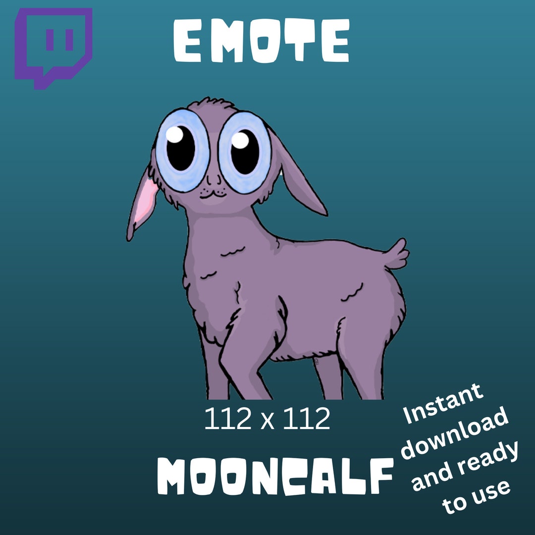 Cute Hogwarts Mooncalf Emote for Twitch/youtube/discord - Etsy