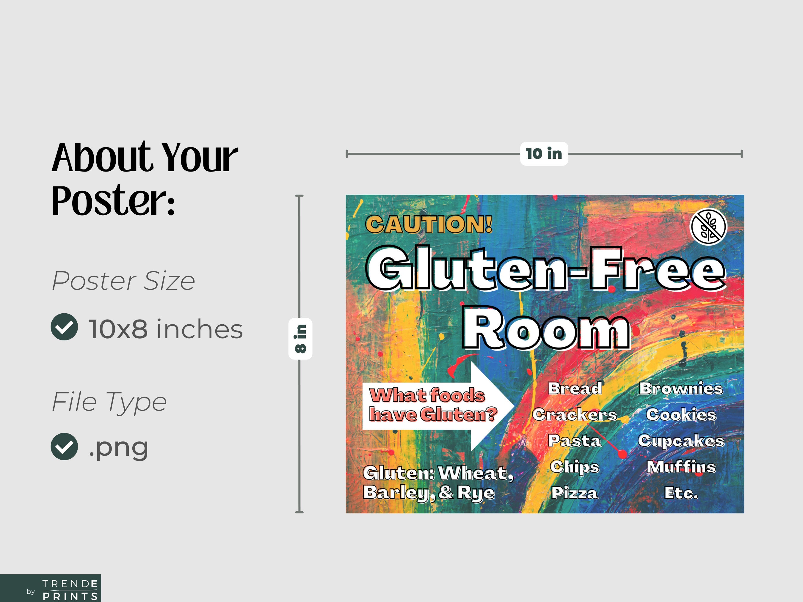 Printable Gluten Free Kids Poster for Classrooms and Daycares • Gluten ...