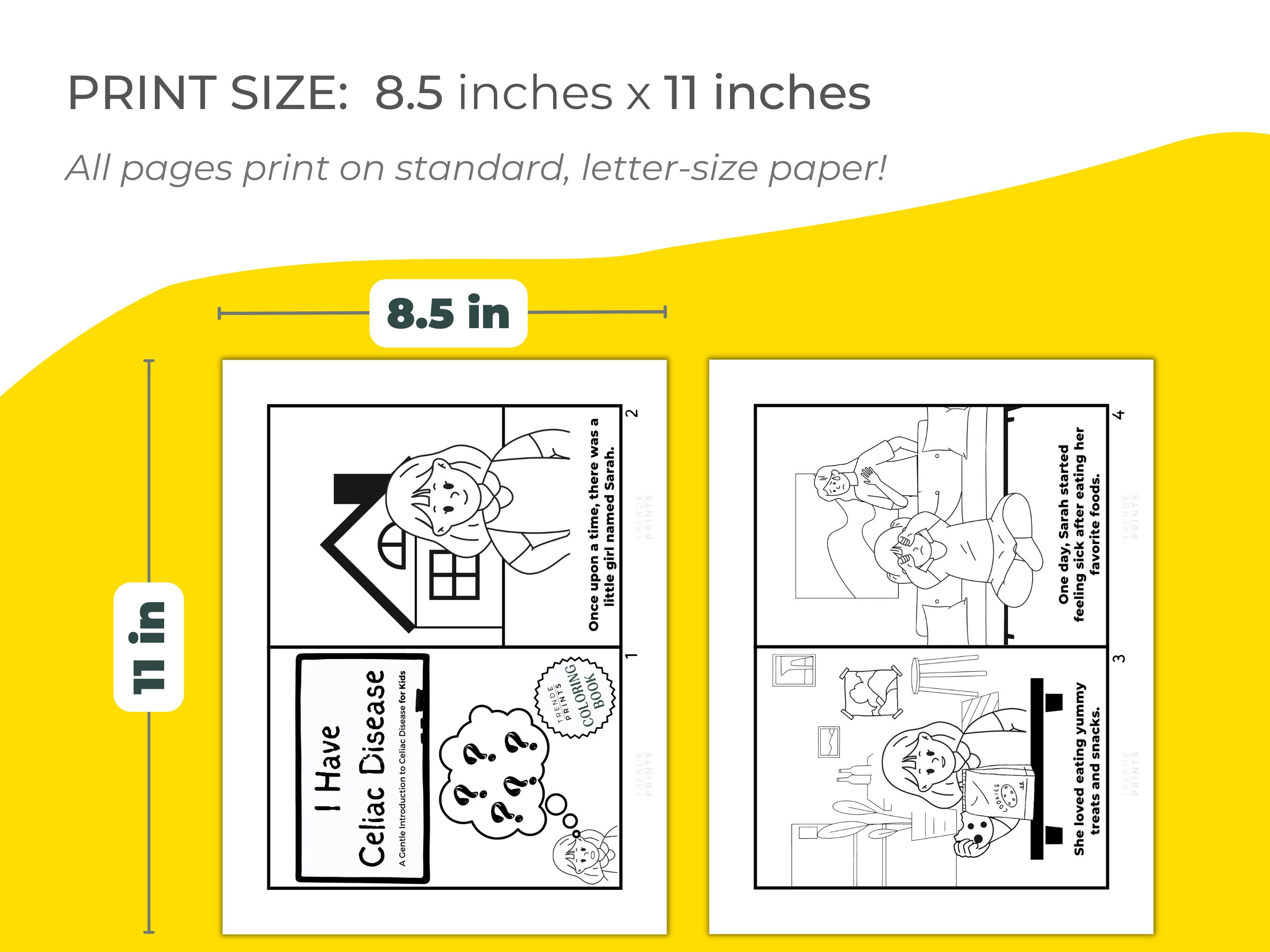Celiac Disease Information for Kids, Coloring Book for Gluten Free Kids ...