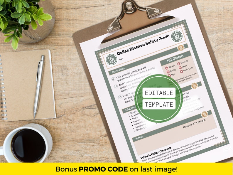 Gluten Free Kid • Celiac Disease Safety Guide Sheet for Kid • Canva ...