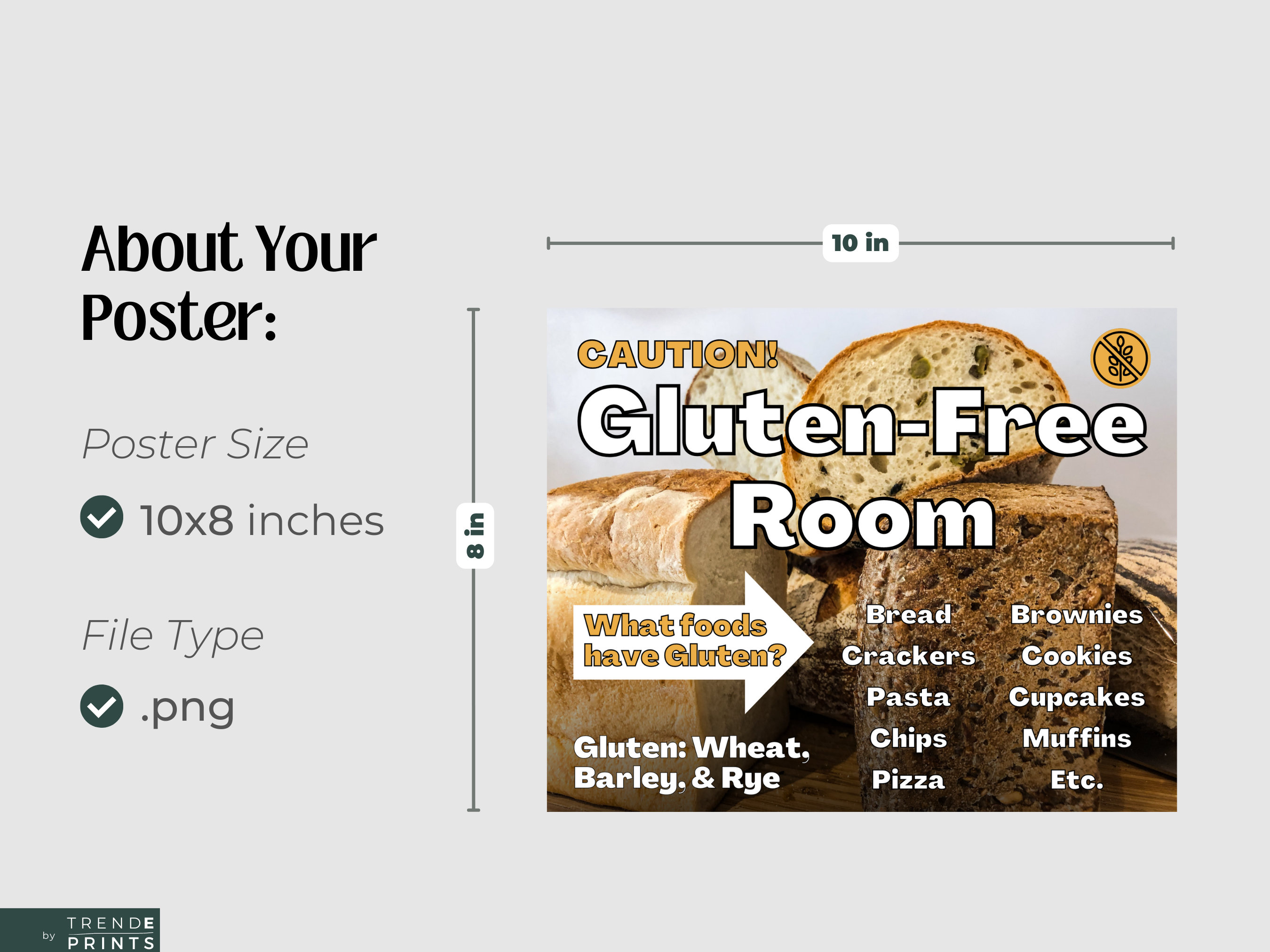 Printable Gluten Free Kids Poster for Classrooms and Daycares • Gluten ...