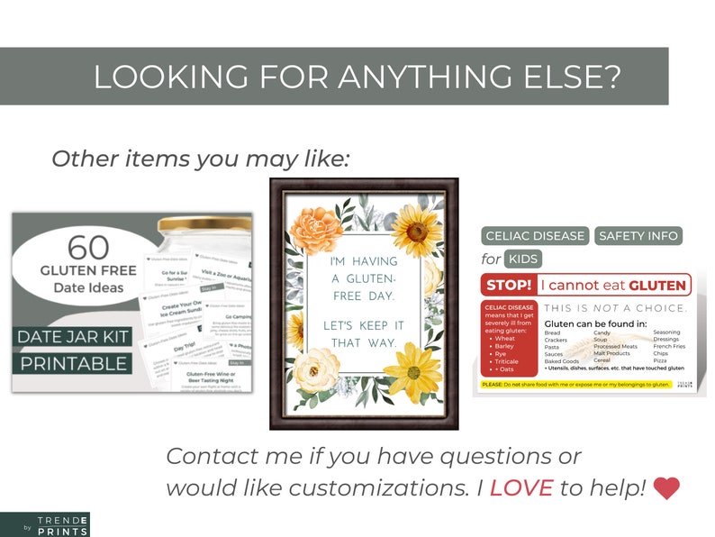 Printable Gluten Free Zone Quote for Gluten Intolerance • Celiac ...