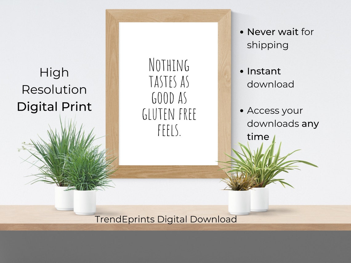 Printable Gluten Free Poster • Celiac Disease Awareness for the Kitchen ...