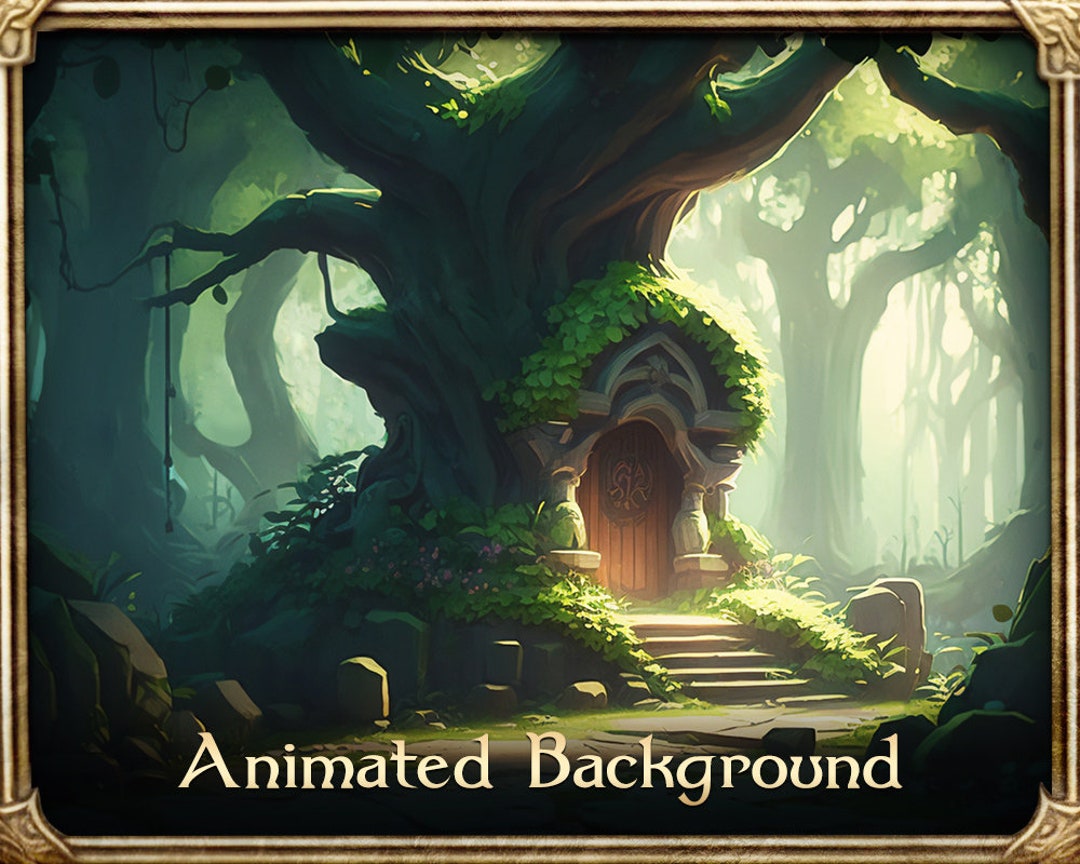 Vtuber Background Animated | Forest Treehouse | Fantasy Looped Vtuber ...