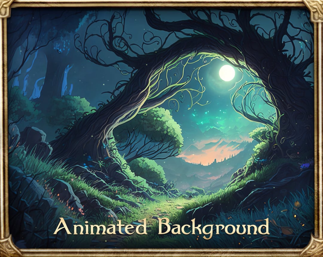 Vtuber Background Animated | Magical Forest | Fantasy Looped Vtuber ...