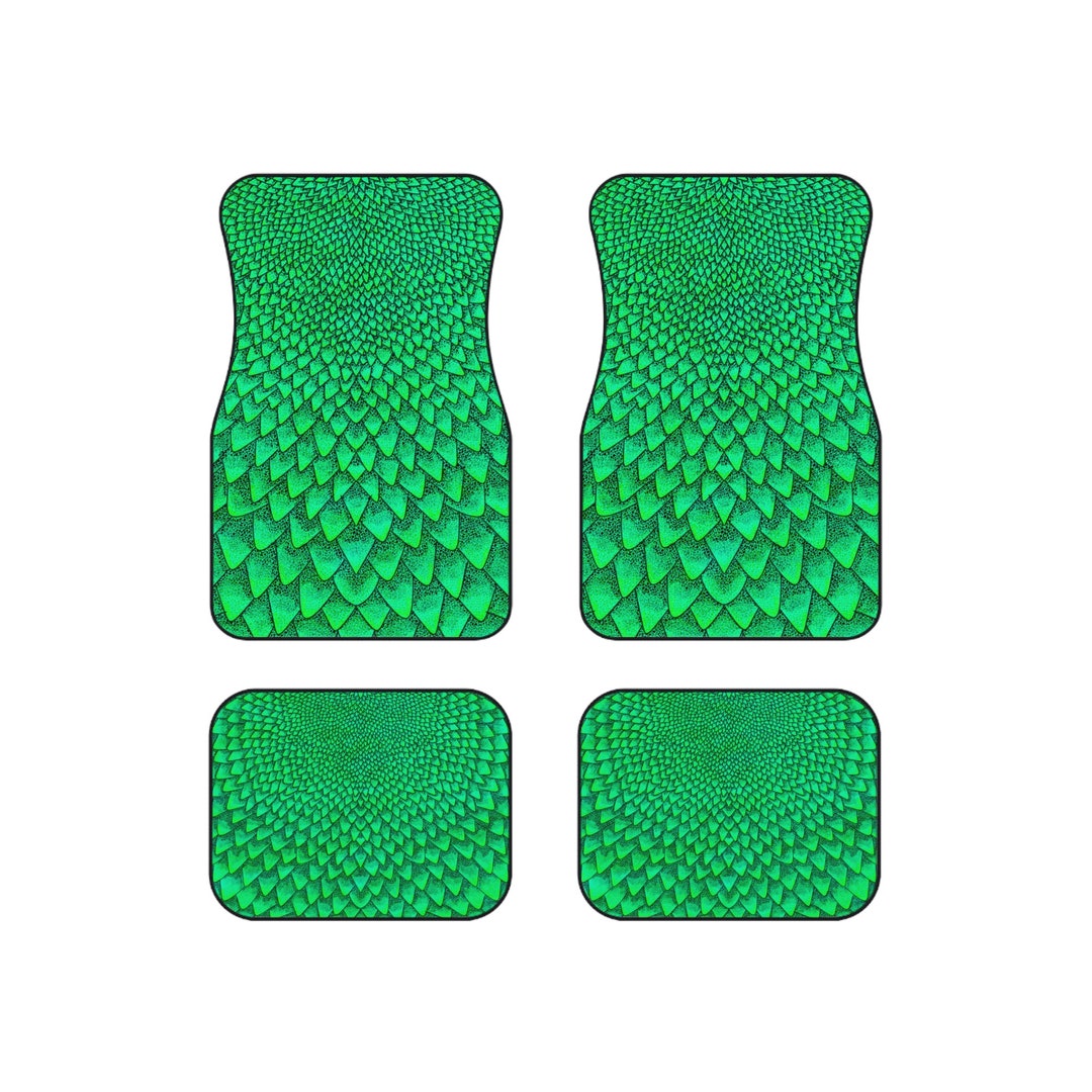 Light Green Dragon Scales Car Mats (set of 4) - Etsy