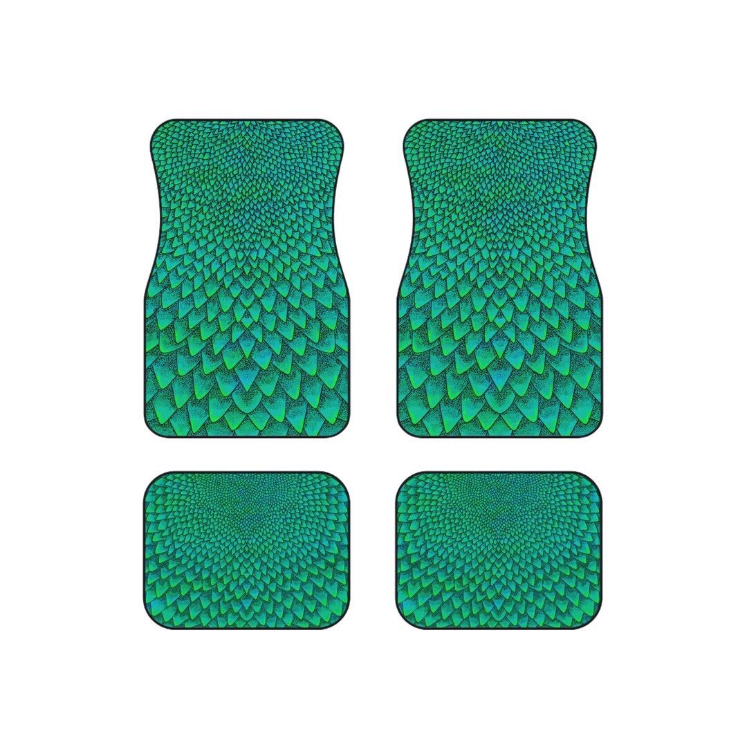 Teal Dragon Scales Car Mats (set of 4) - Etsy