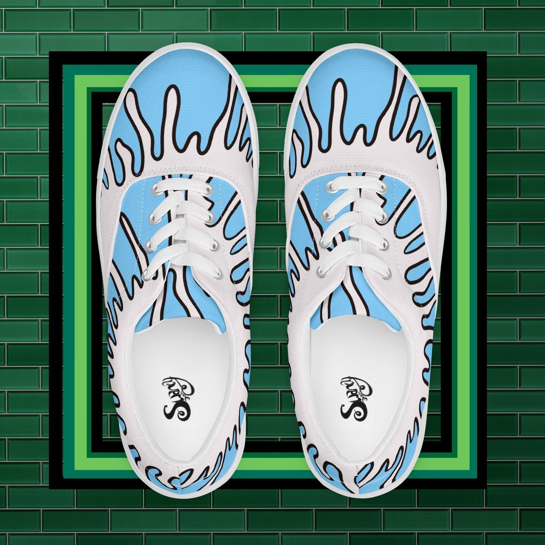 Blue Paint Drip Shoes - Etsy