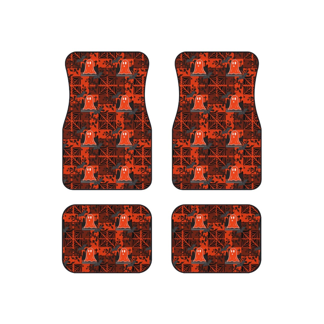 Car Mats (set of 4)orange Ghosts, Webs, and Bats - Etsy