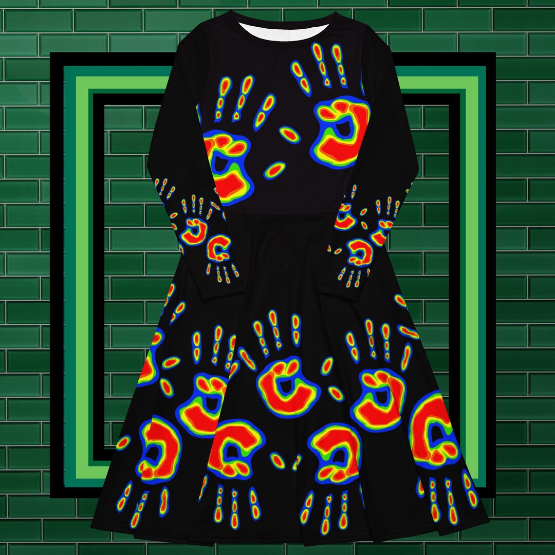 Thermal Handprints Midi Dress - Etsy
