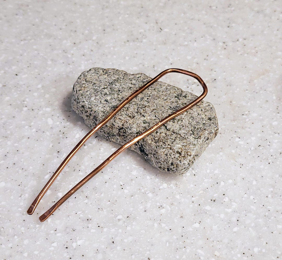 Copper Hair Prong, French Pin, Chignon for Up-do, Half Up-do Messy Bun ...