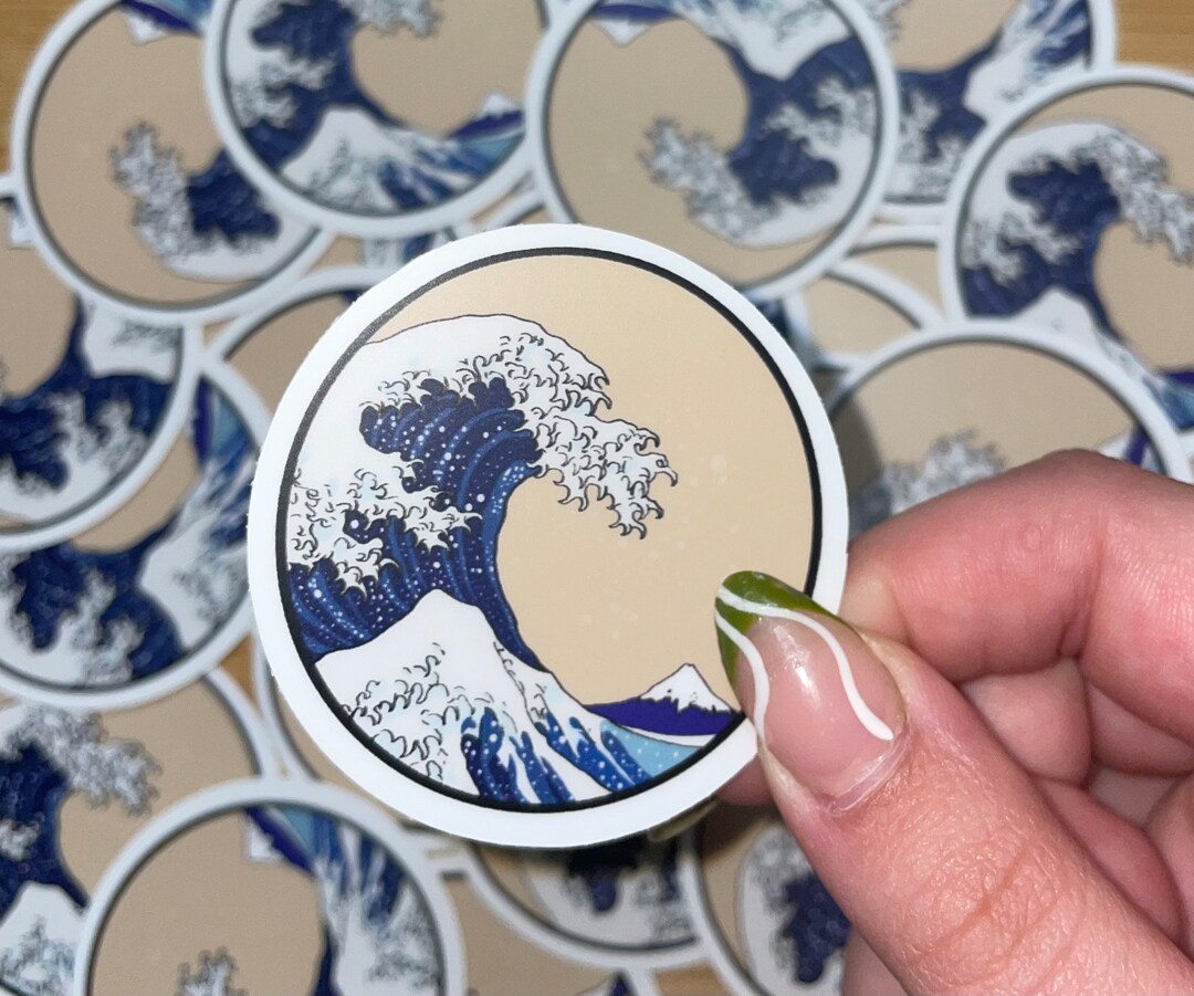 The Great Wave Sticker, Art Sticker, Artist Sticker, Cute Sticker ...