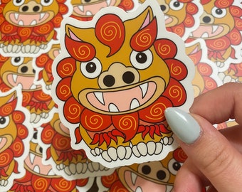 Okinawa Shisa Pair Stickers Pack of Two Okinawa Sticker - Etsy