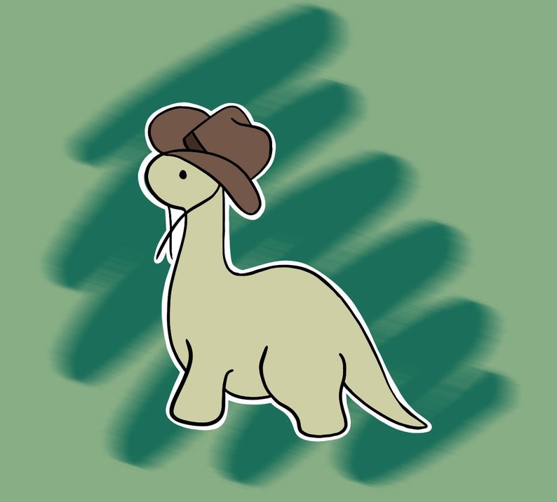 Dinosaur Wearing a Cowboy Hat Sticker Cowboy Sticker - Etsy