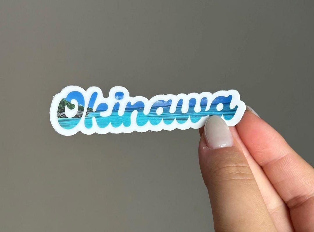 Okinawa Island Sticker With Ocean, Japan, Asian, Cute, Waterproof ...
