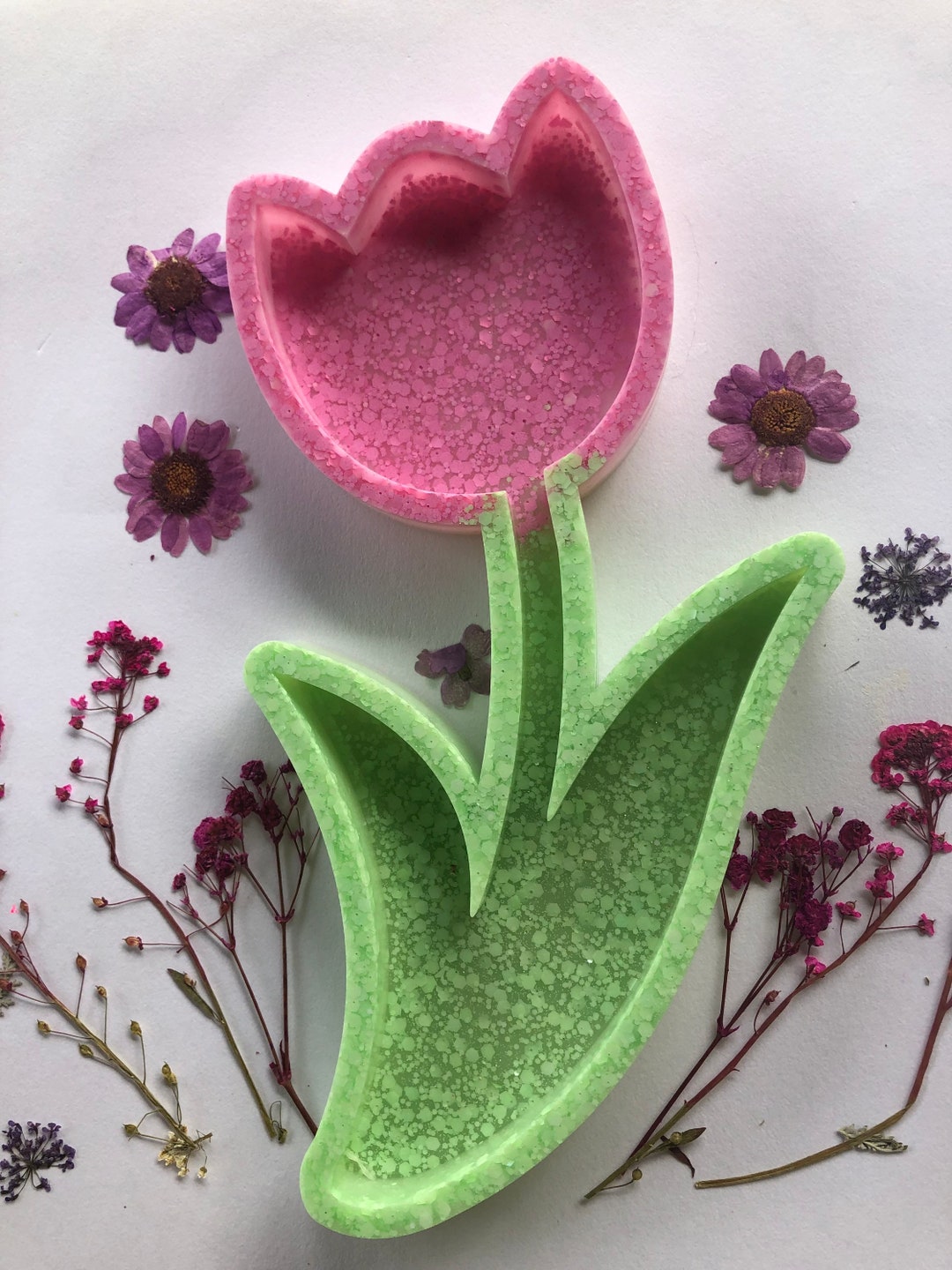 Tulip Tray Puzzle Mold | Spring Molds | Flower Mold | Molds for Resin ...