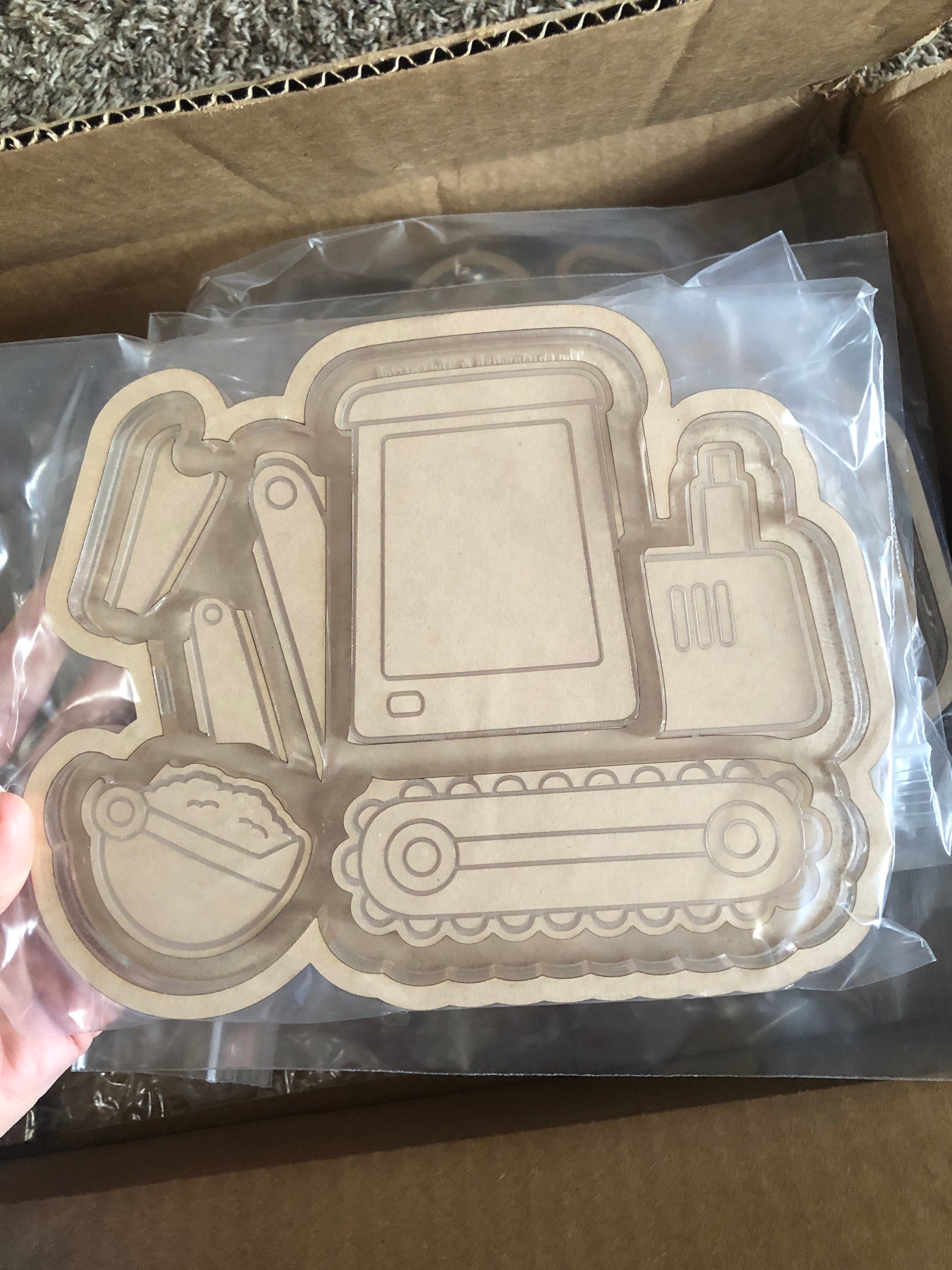 Excavator Tray Puzzle Mold | Construction Mold | Mold for Resin - Etsy