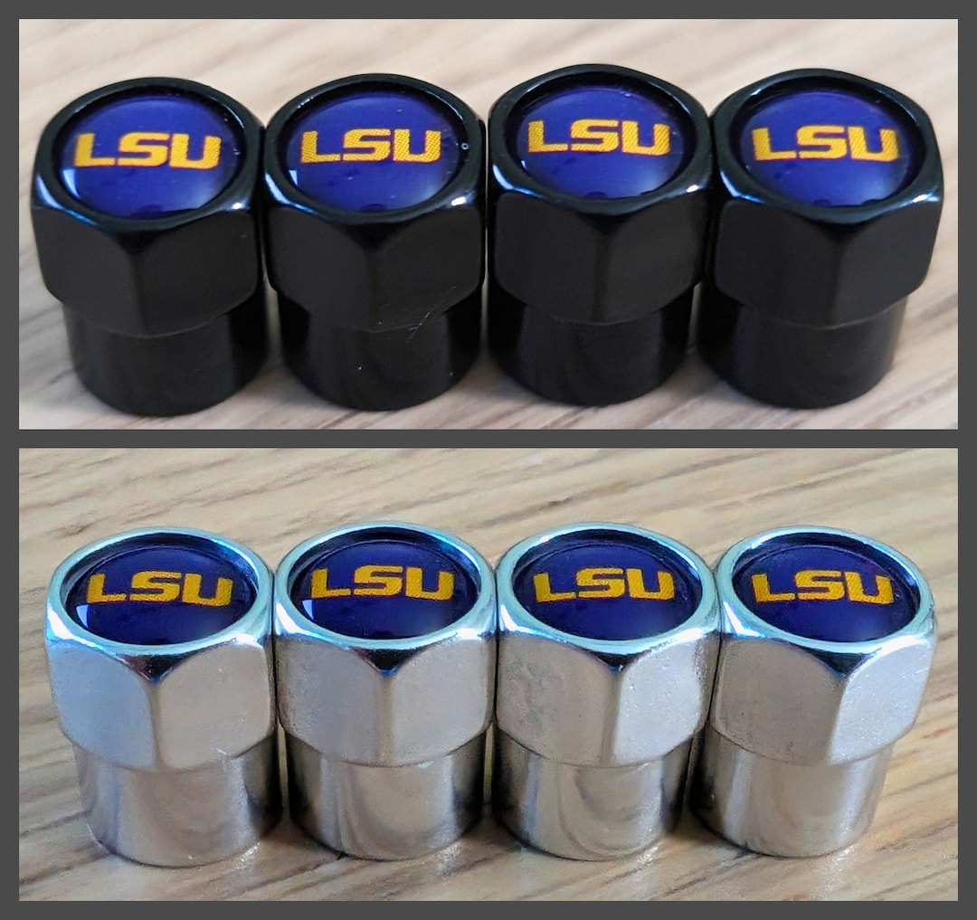 4x Tire Dust Caps Wheel Air Valve Stem Screw Covers - LSU Tigers - Etsy