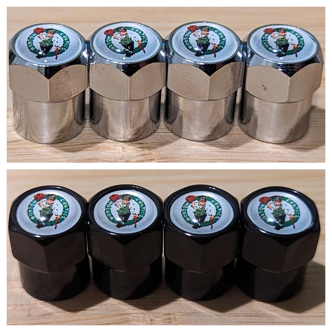 4x Tire Dust Caps Wheel Air Valve Stem Screw Covers Boston Celtics - Etsy