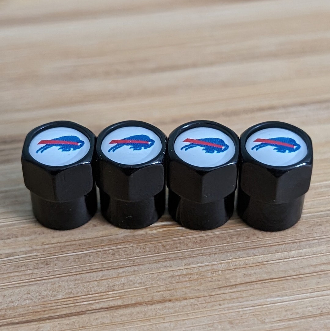 4x Tire Dust Caps Wheel Air Valve Stem Screw Covers Buffalo Bills Auto ...