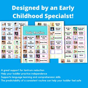 Customizable Toddler Visual Schedule | Printable Routine Chart | Daily ...