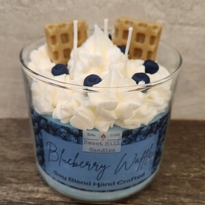 Blueberry Waffle Candle Dessert Candle Custom Candle One of a Kind ...