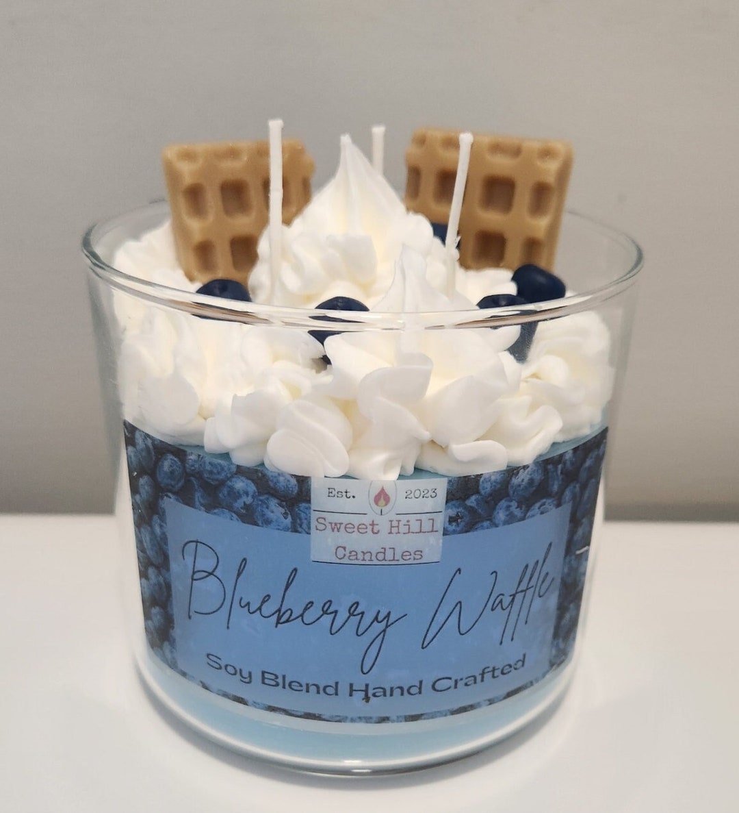 Blueberry Waffle Candle Dessert Candle Custom Candle One of a Kind ...