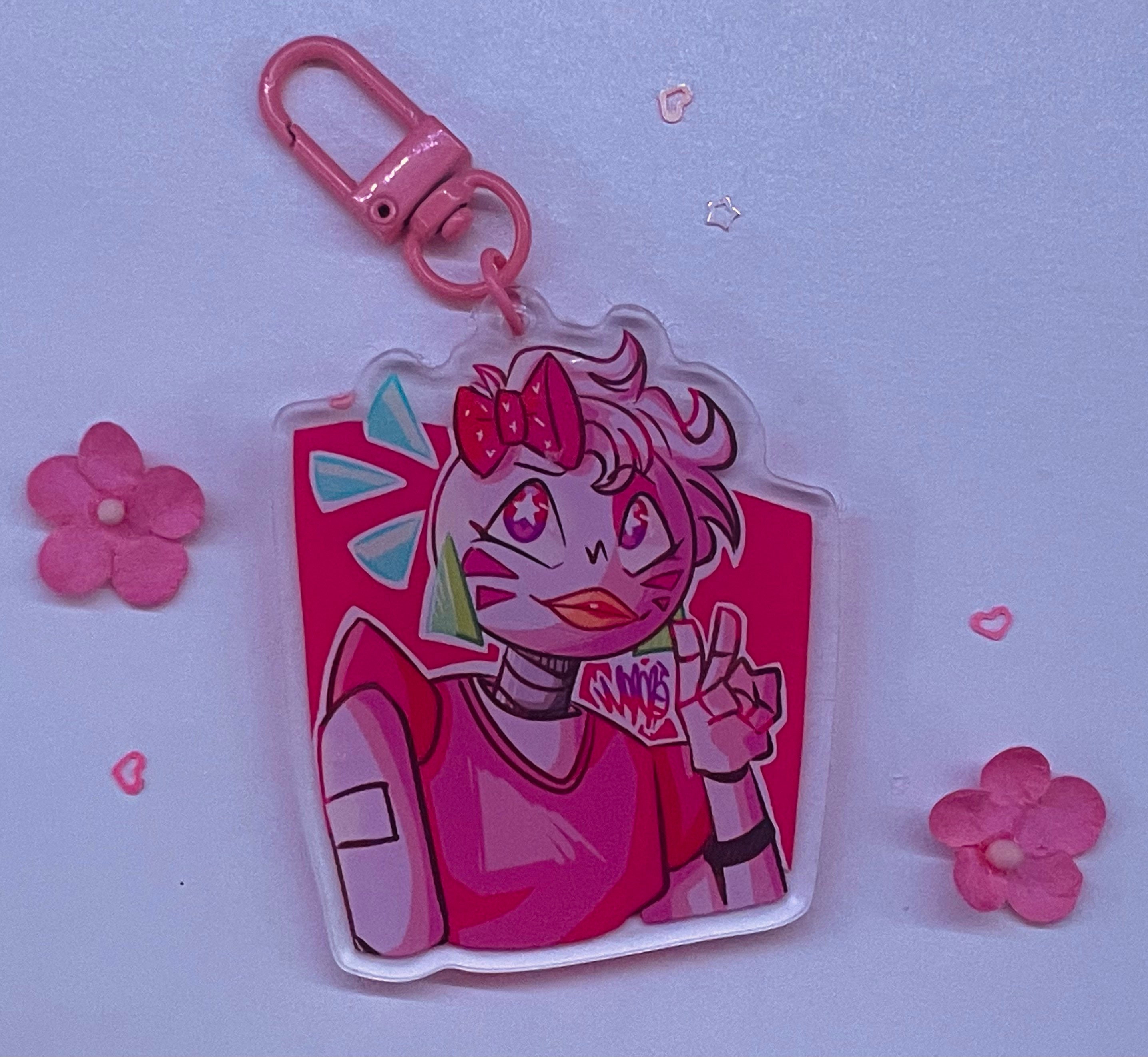 FNAF Glamrock Chica DOUBLE-SIDED Charm/keychain - Etsy