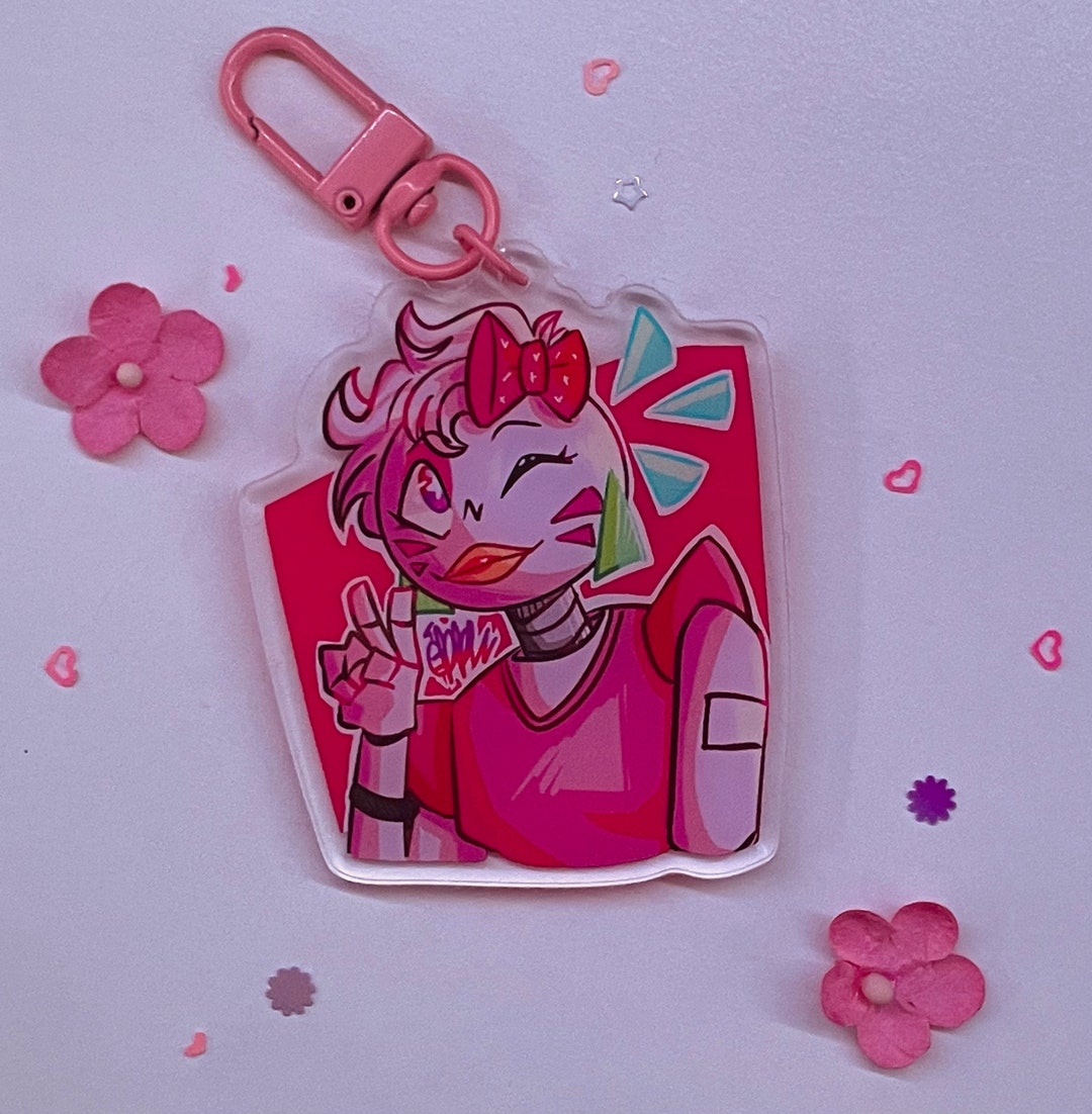 FNAF Glamrock Chica DOUBLE-SIDED Charm/keychain - Etsy