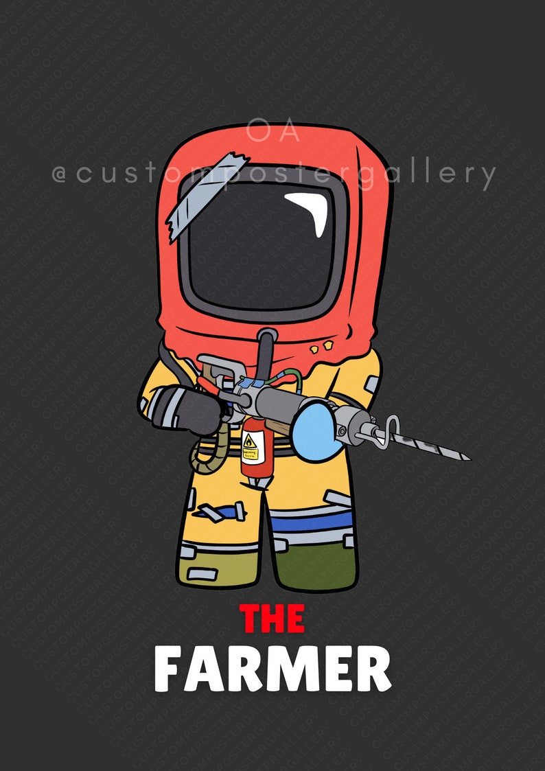 Hazmat Farmer - Rust Character Posters *DIGITAL DOWNLOAD* - Etsy