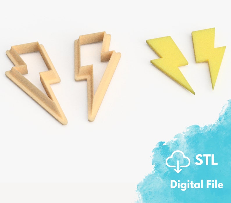 Lightning Bolt Cutter for Polymer Clay 10 Sizes Clay Tools - Etsy