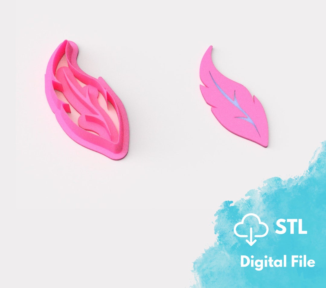 Feather Cutter for Polymer Clay, 4 Sizes, Left and Right ,clay Tools ...