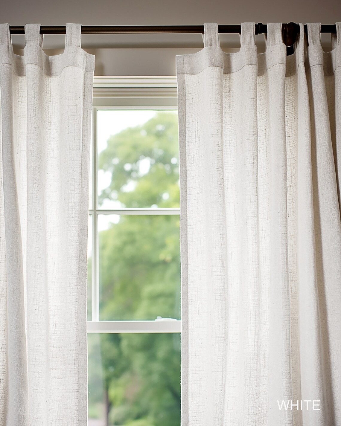 Tab Top Linen Curtains Linen Curtains Bedroom Linen Tab Top Curtain ...