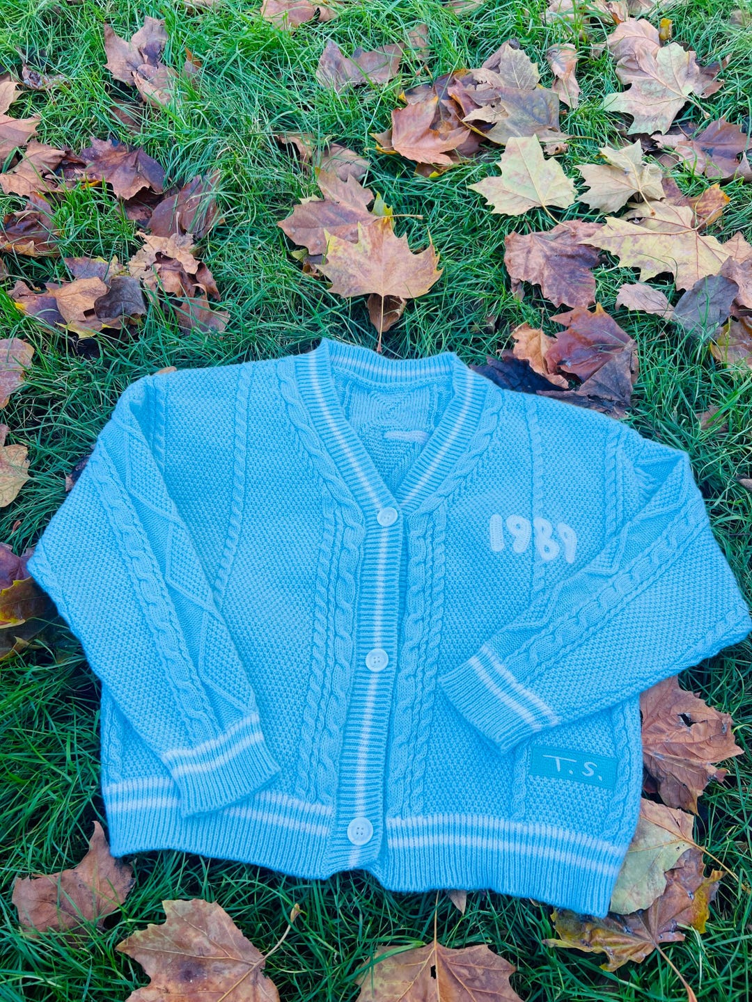 1989 Cardigan Embroidered Swiftie T.S. - Etsy